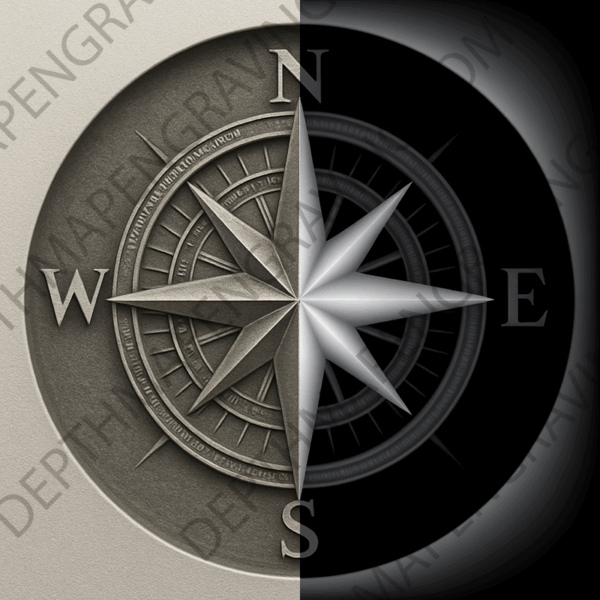 Free Compass Depthmap for Laser Engraving
